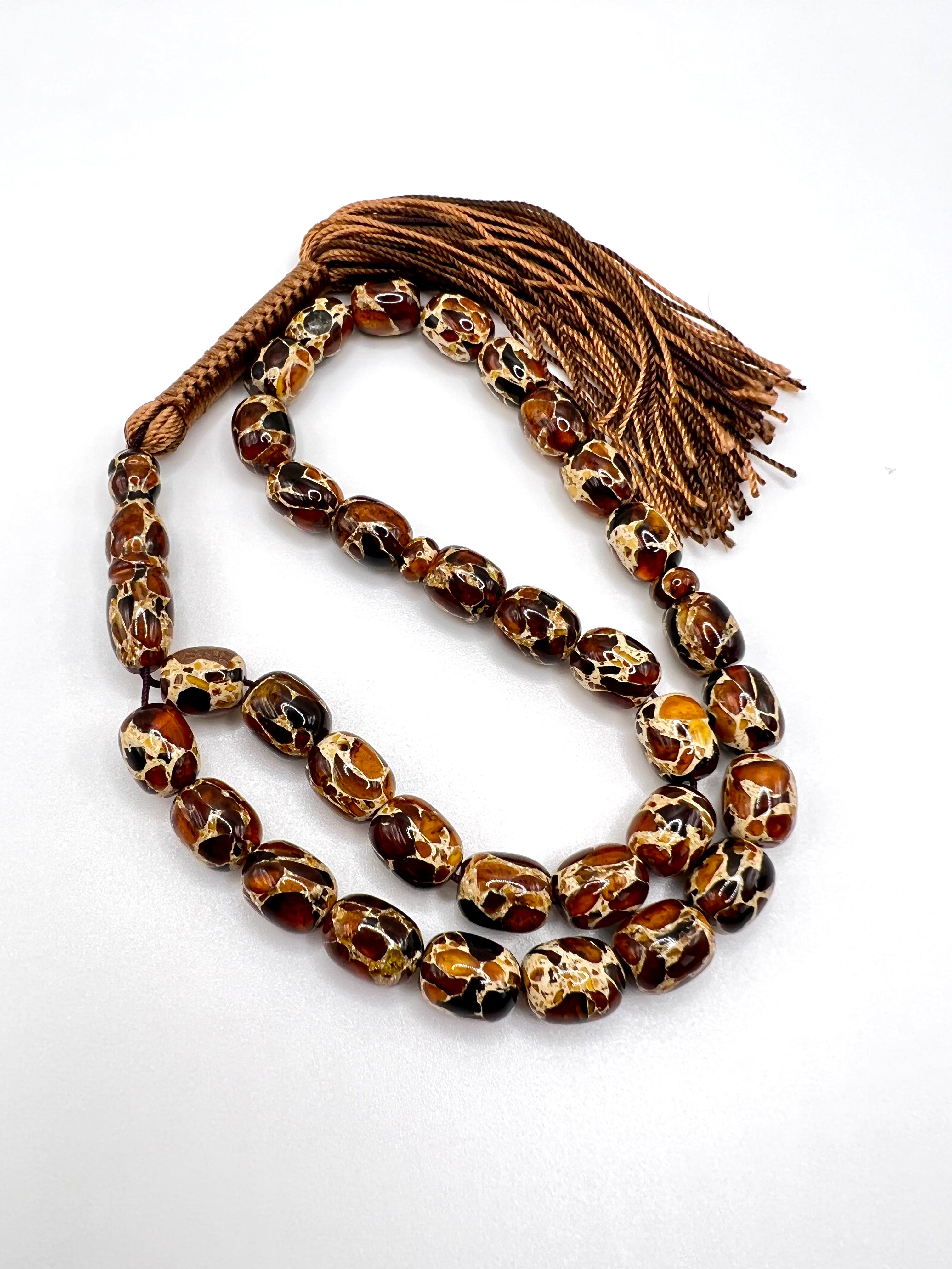 Pressed Kahraman Baltic Amber Tasbih 33 Beads – AlAliGems Jewelry